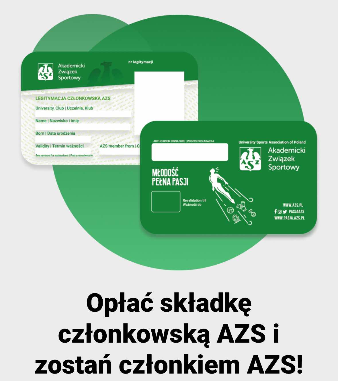 Legitymacja AZS - Sport, turystyka, AZS PANS w Krośnie